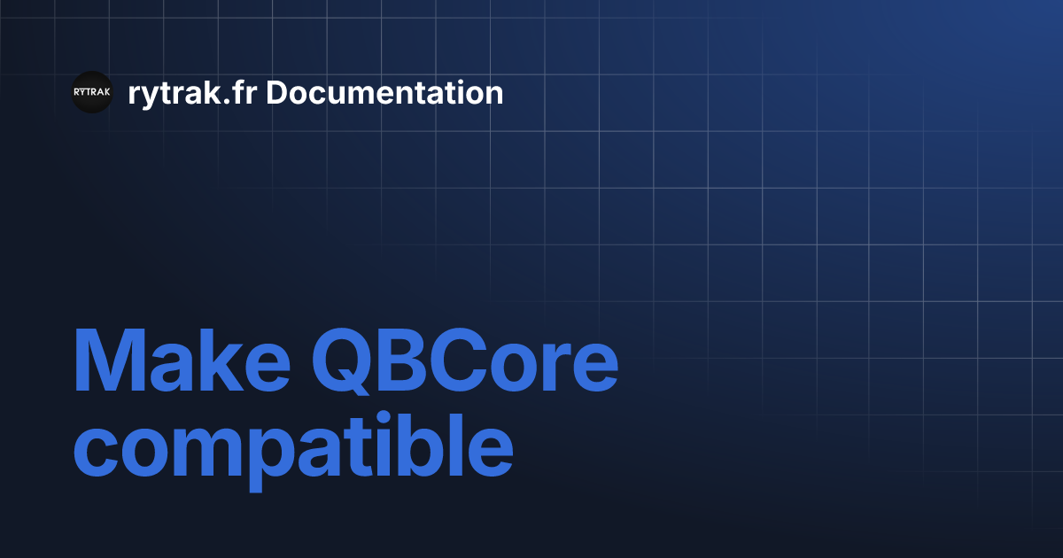 Make Qbcore Compatible Rytrak Fr Documentation